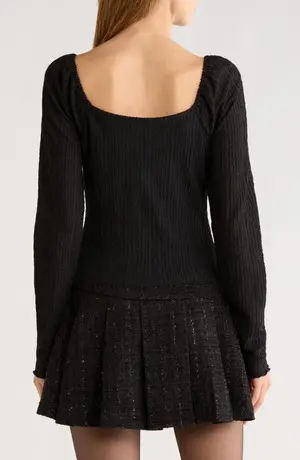 ALL IN FAVOR Lace Top - Black