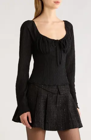 ALL IN FAVOR Lace Top - Black