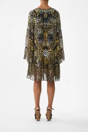 Camilla A-line Gathered Panel Dress