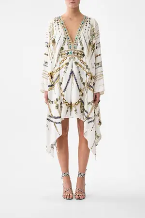 Camilla Short Kaftan With Waist Tab