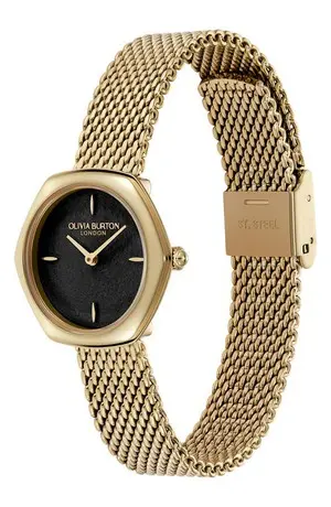 OLIVIA BURTON Charing Mesh Strap Watch - Black