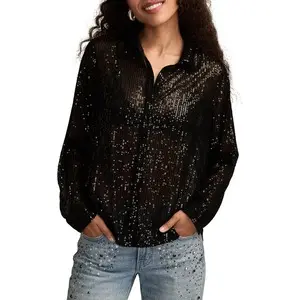 Lucky Brand Sequin Button-front Shirt
