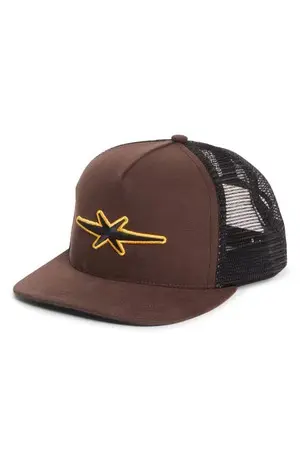 PHIPPS Star Logo Embroidered Trucker Hat - Brown