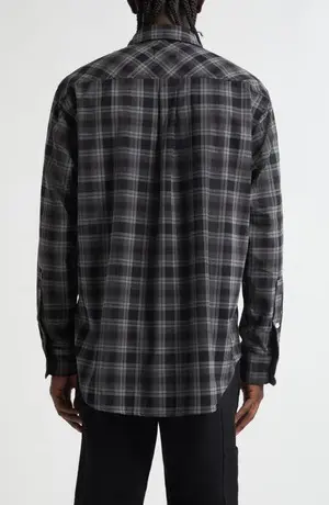 PHIPPS Workshop Plaid Flannel Button-up Shirt - Charcoal Plaid