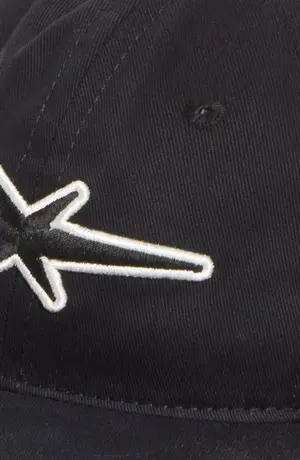 PHIPPS Star Logo Embroidered Baseball Cap - Washed Black