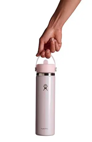 HYDRO FLASK 24-ounce Wide Mouth Flex Straw Cap Bottle - Glimmer Pink