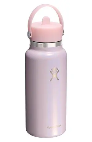 HYDRO FLASK 32-ounce Wide Mouth Flex Straw Cap Bottle - Glimmer Pink
