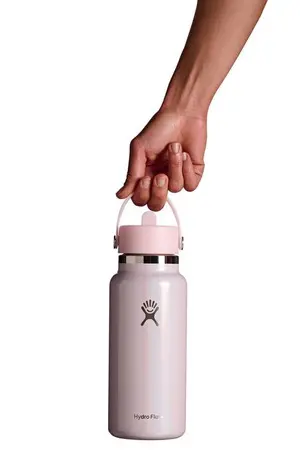 HYDRO FLASK 32-ounce Wide Mouth Flex Straw Cap Bottle - Glimmer Pink