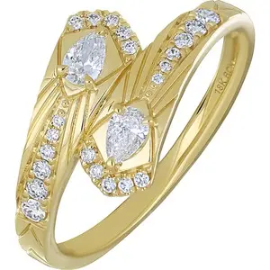 Bony Levy Cleo 18k Gold Diamond Crossover Ring - 18k Yellow Gold