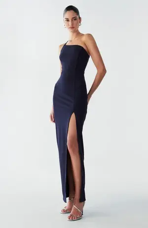 BWLDR Boston Maxi Dress - Navy Blue