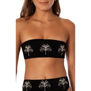MAAJI Midnight Palm Bryn Reversible Bikini Top - Black