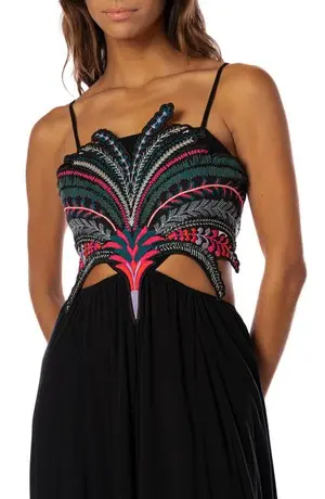 MAAJI Palm Grove Owen Embroidered Maxi Dress