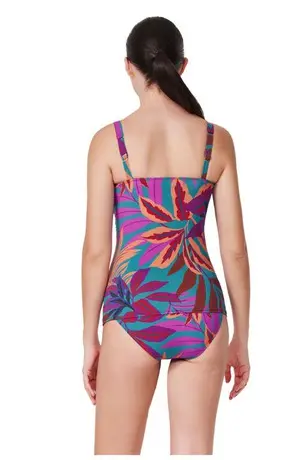 GOTTEX Plantopia D-cup Tankini Top - Multi-teal