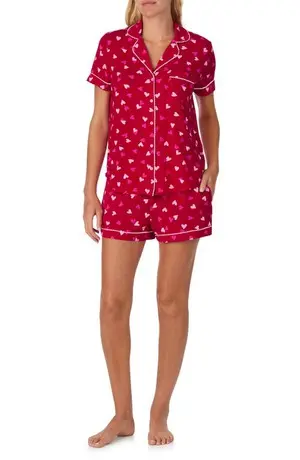 Kate Spade New York Print Short Pajamas - Red Multi