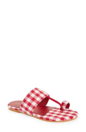 FUCHSIA Gingham Toe Sandal