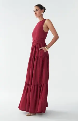BWLDR Brooks Maxi Dress - Burgundy