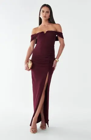 BWLDR Serena Maxi Dress - Burgundy