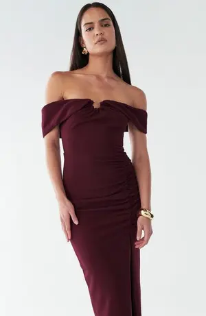 BWLDR Serena Maxi Dress - Burgundy
