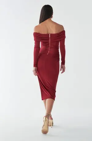 BWLDR Piedra Midi Dress - Burgundy