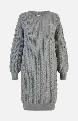 YUMI Cable Knit Tunic Dress