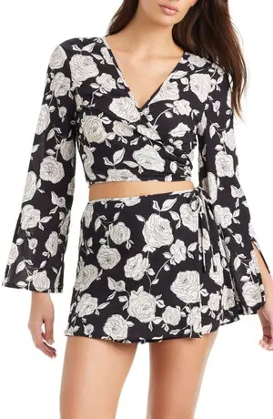 Sanctuary Faux Wrap Cover-up Skort