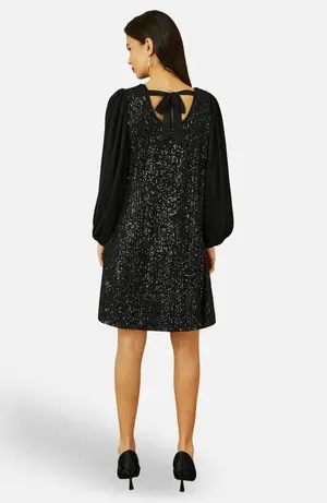 YUMI Sequin Velvet Tunic Dress