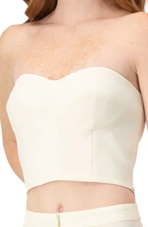 IVONNE Solid Tube Crop Top