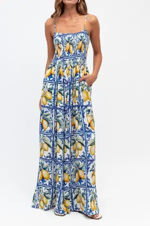 LABEL OF LOVE Summer Sorrento Jumpsuit - Blue