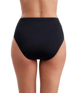 SHAPESOLVER Basic Brief Swimsuit Bottom - Black