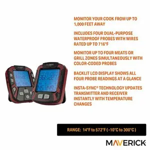 MAVERICK Extended Range Professional Wireless Thermometer