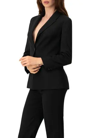 IVONNE Single Button Wool Blazer