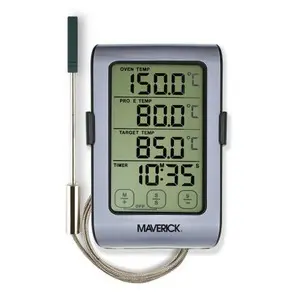 MAVERICK Dual Sensor Touch Screen Oven & Meat Thermometer - Silver