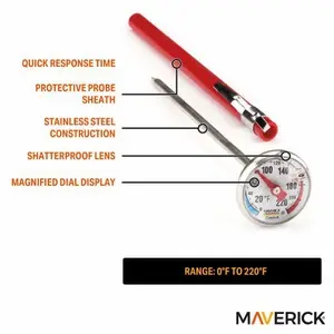 MAVERICK Instant Read Thermometer1" Dial