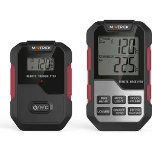 MAVERICK Extended Range Professional Wireless Thermometer And Timer - Black/red