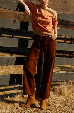 CRESCENT Corduroy Straight Leg Pants