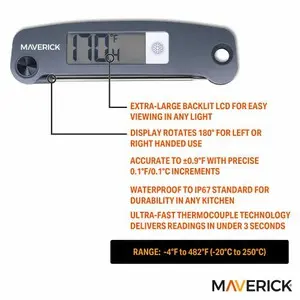 MAVERICK Extra Large Lcd Thermocouple Thermometer