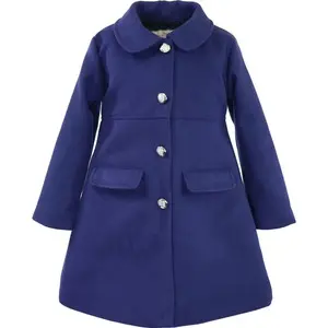 WIDGEON Faux Wool Pleated Coat With Faux Fur Lining
