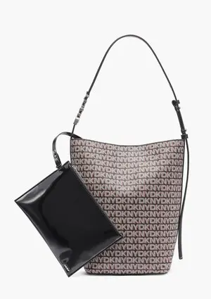 Dkny Avril Bucket Bag - Black/saddle