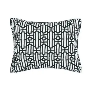CAROL & FRANK Naya Geometric Cotton Pillow Sham - Black