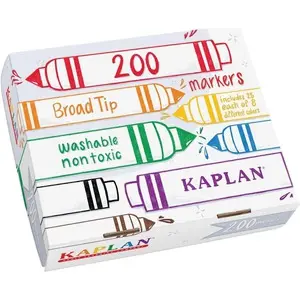 KAPLAN EARLY LEARNING COMPANY Washable Broad Tip Marker Class Pack - Multicolor