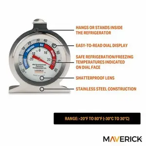 MAVERICK Refrigerator/freezer Thermometer