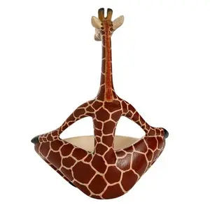 TEN THOUSAND VILLAGES Yoga Giraffe Bowl