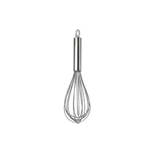 CUISIPRO 8 Inch Stainless Steel Balloon Whisk Ball Solid Handle - Silver