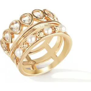 RETRO CHIC Aeolian Echo Ring - Gold