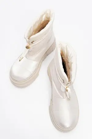 PROLOGUE SHOES Boots - White Faux Leather