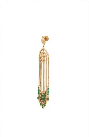 RETRO CHIC Verdant Whisper Tassel Earrings