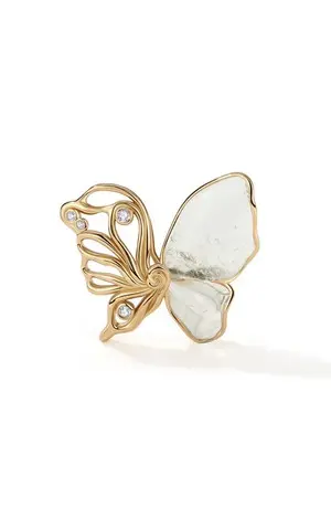 RETRO CHIC Butterfly Serenade Crystal Earrings