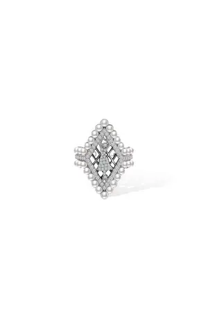 RETRO CHIC Royal Ballet Statement Ring - Sliver