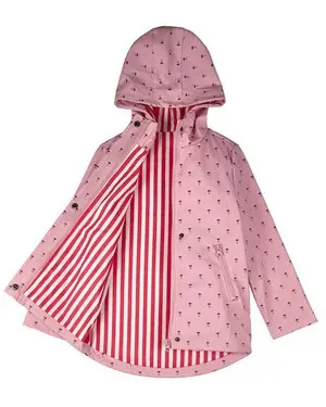 MEMOI Lined Raincoat With Attached Storage Pouch