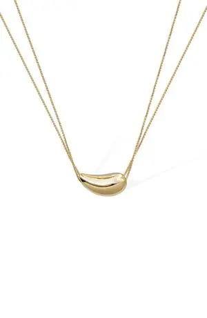RETRO CHIC Drop Pendant Necklace - Gold